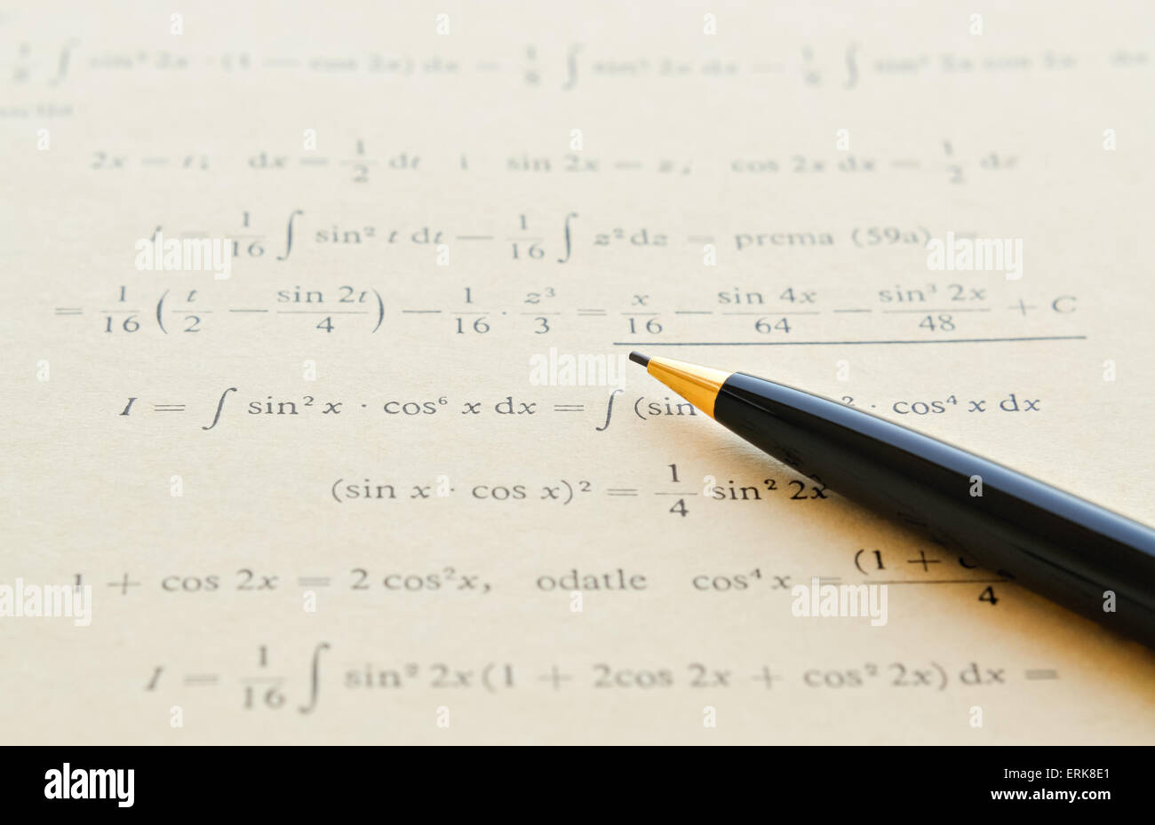 Closeup of mathematical lessons on differential and integral calculus ...