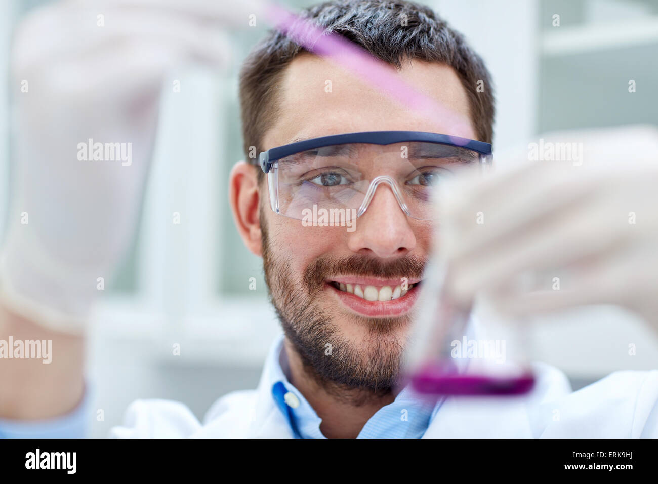 young scientist making test or research in lab Stock Photo - Alamy