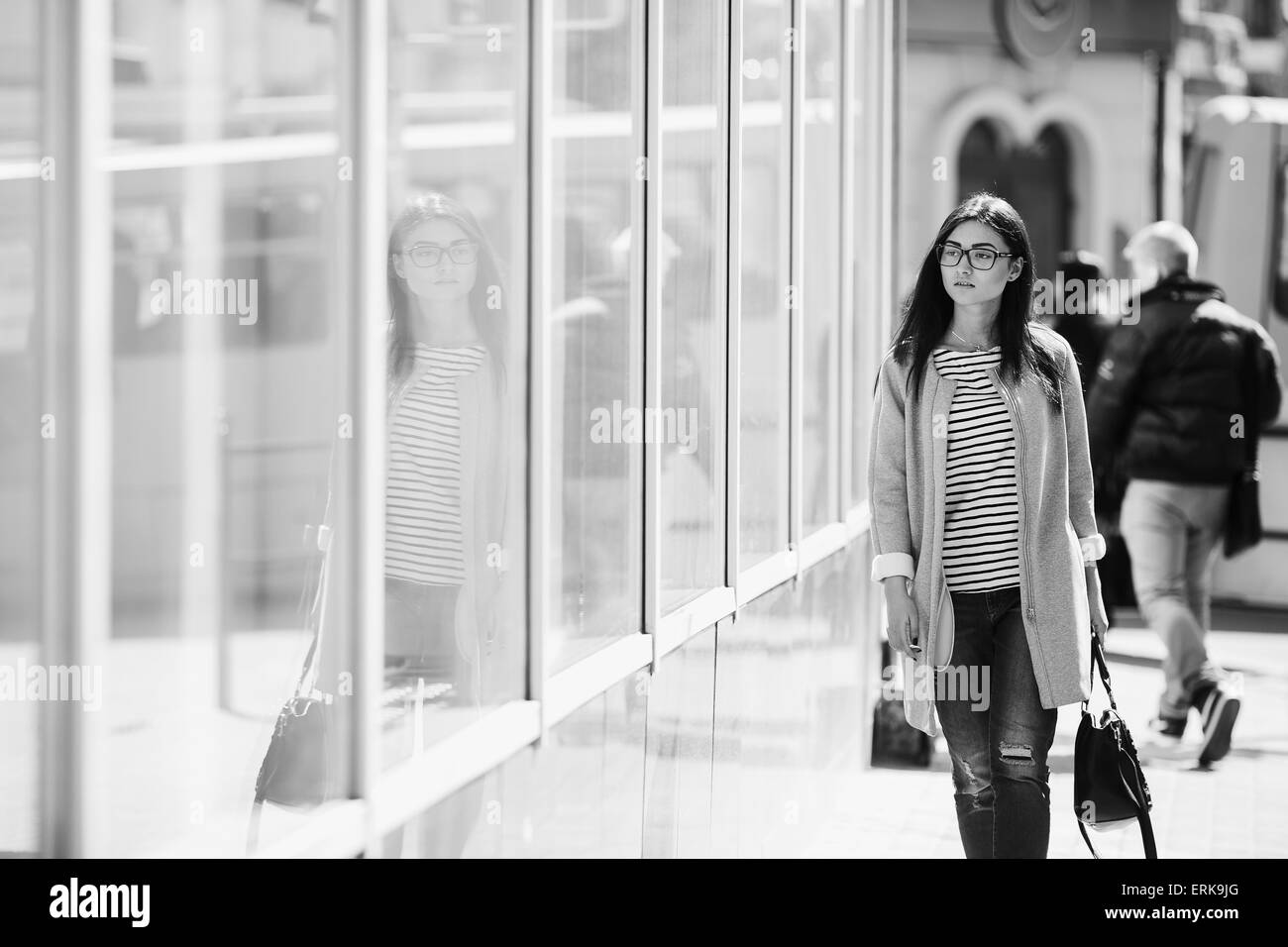 Beautiful model on shopping Stock Photo - Alamy