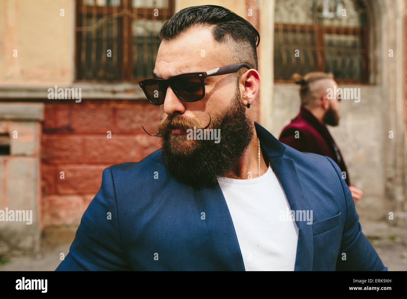 Two stylish bearded men Stock Photo - Alamy
