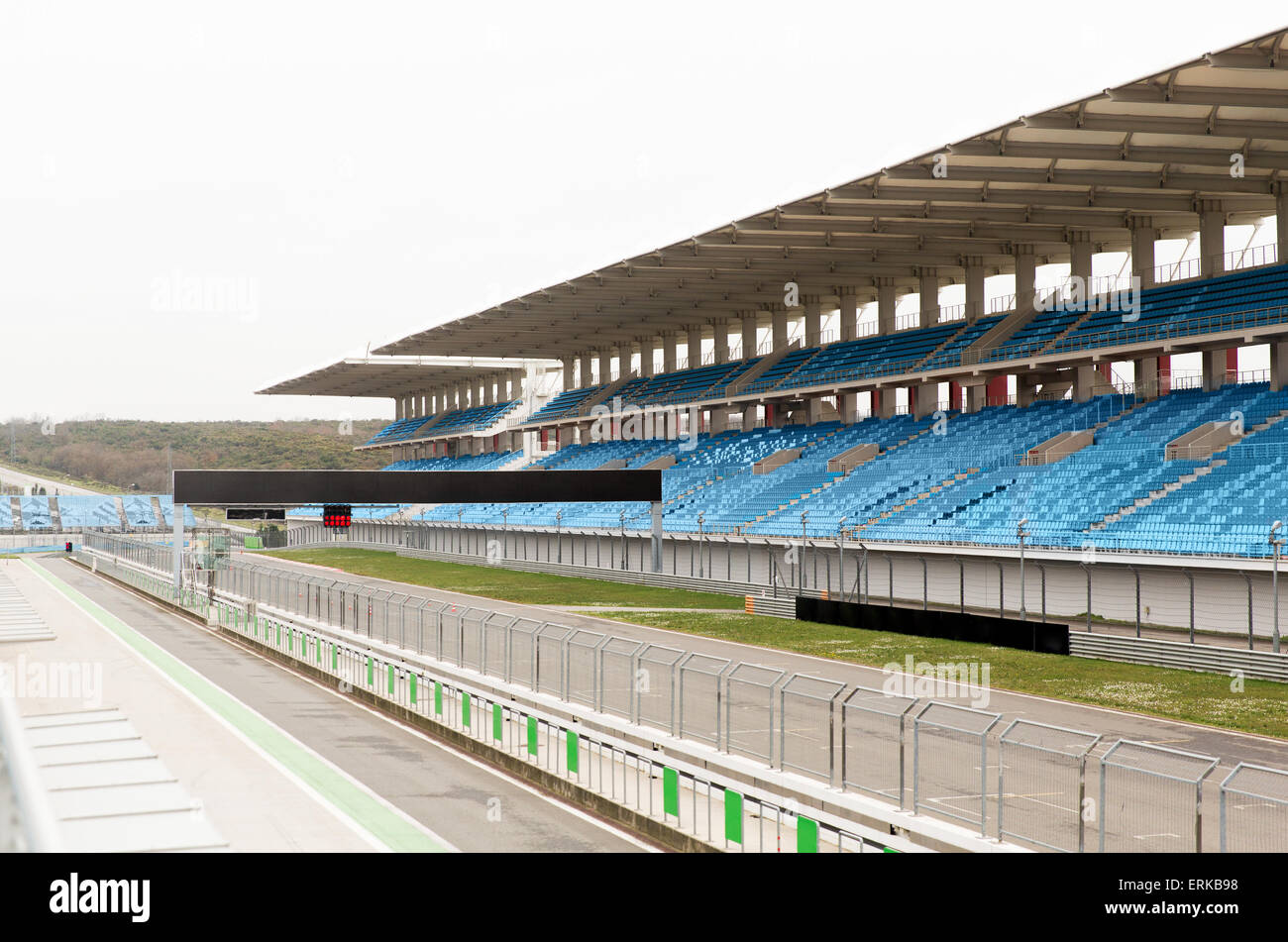 empty speedway and bleachers on stadium Stock Photo - Alamy