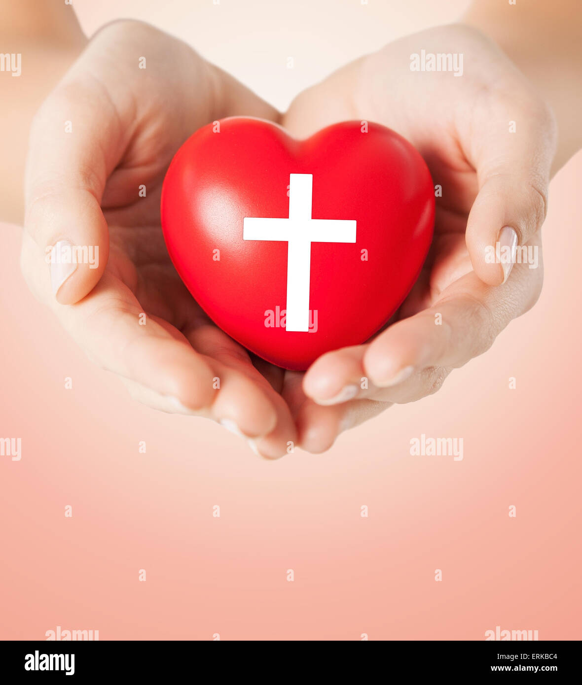 Jesus christ holding heart shape hi-res stock photography and images ...