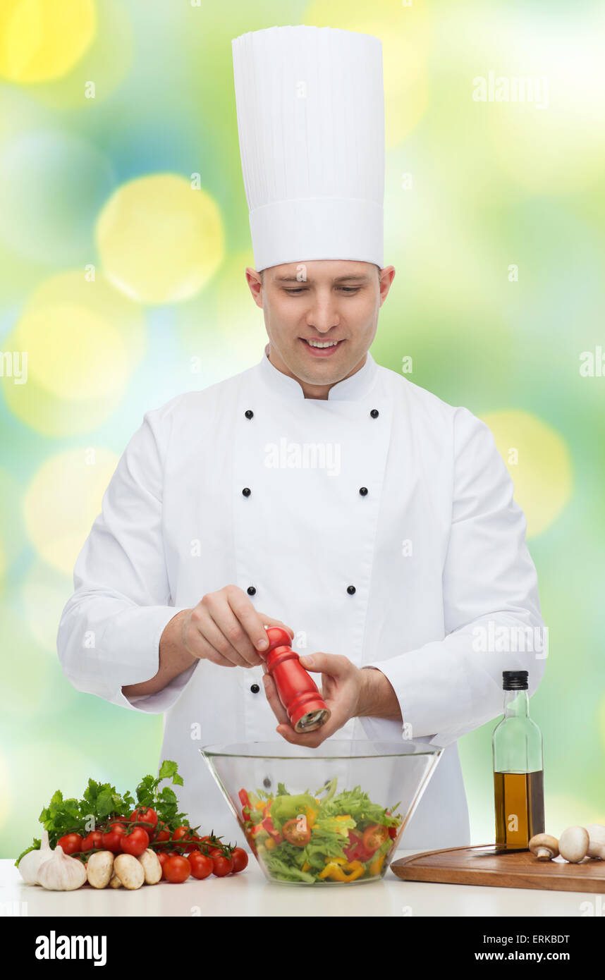 Man seasoning food salt hi-res stock photography and images - Alamy