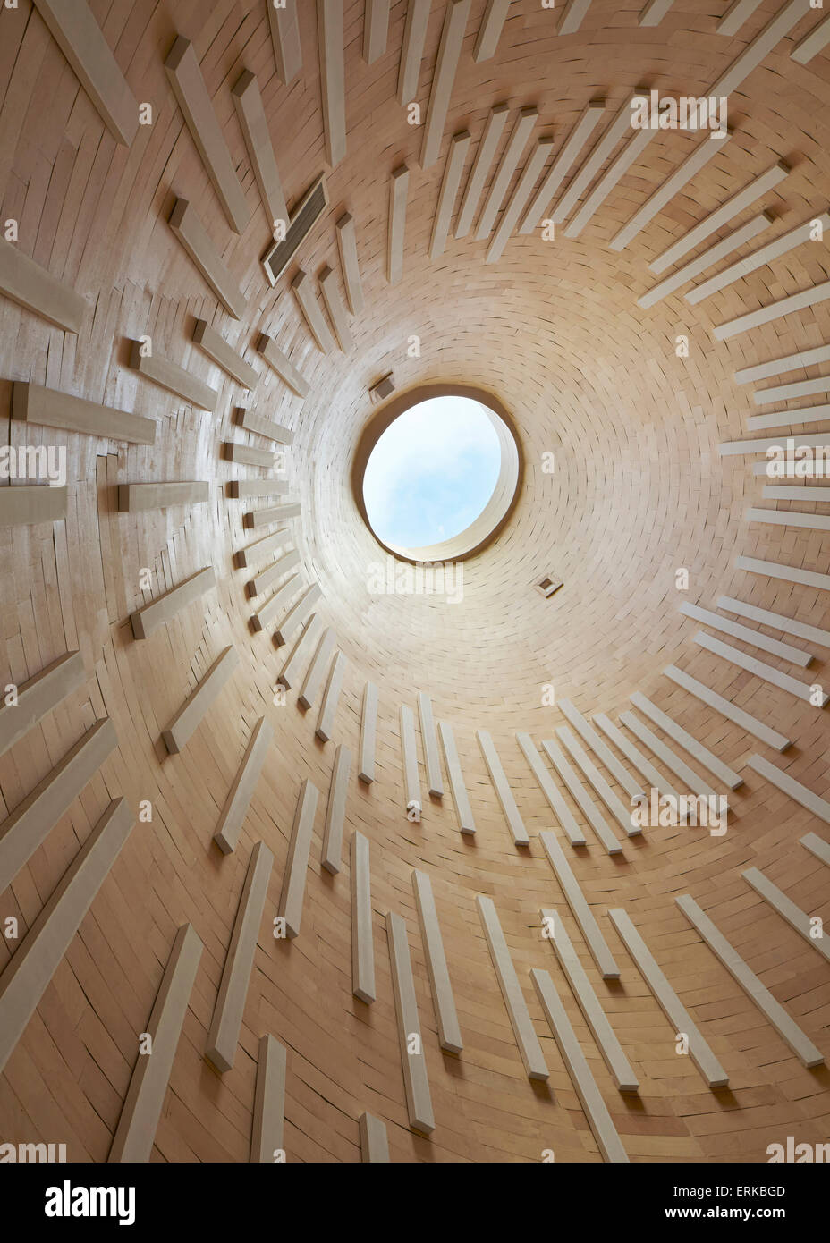Timber clad chapel ceiling with circular skylight. The King's Church of ...