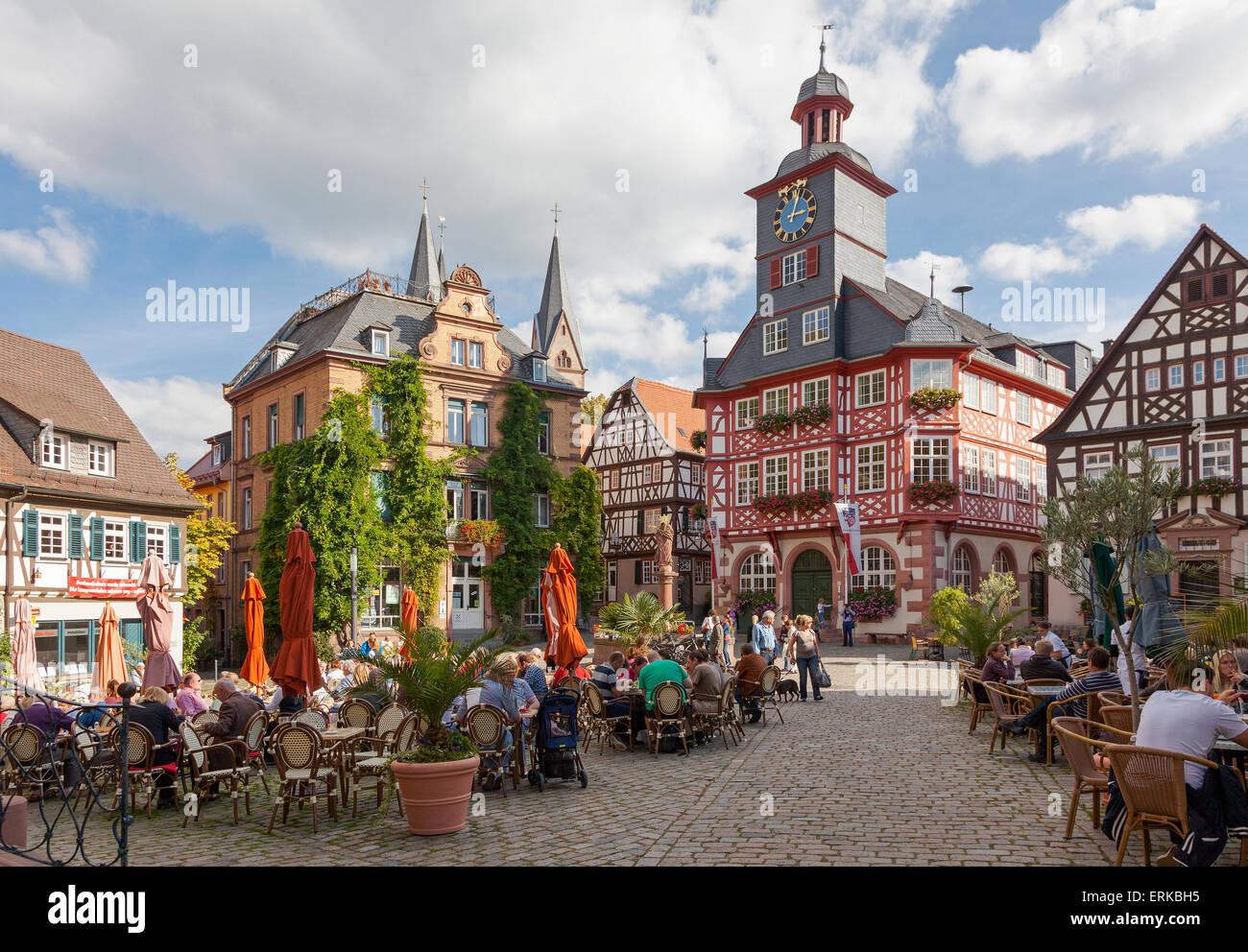 Old Market Square, Heppenheim, Hesse, Germany Stock Photo - Alamy