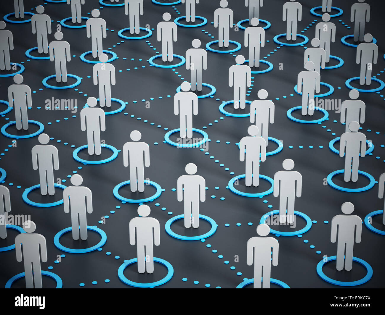 Human network concept with business people connected to each other ...