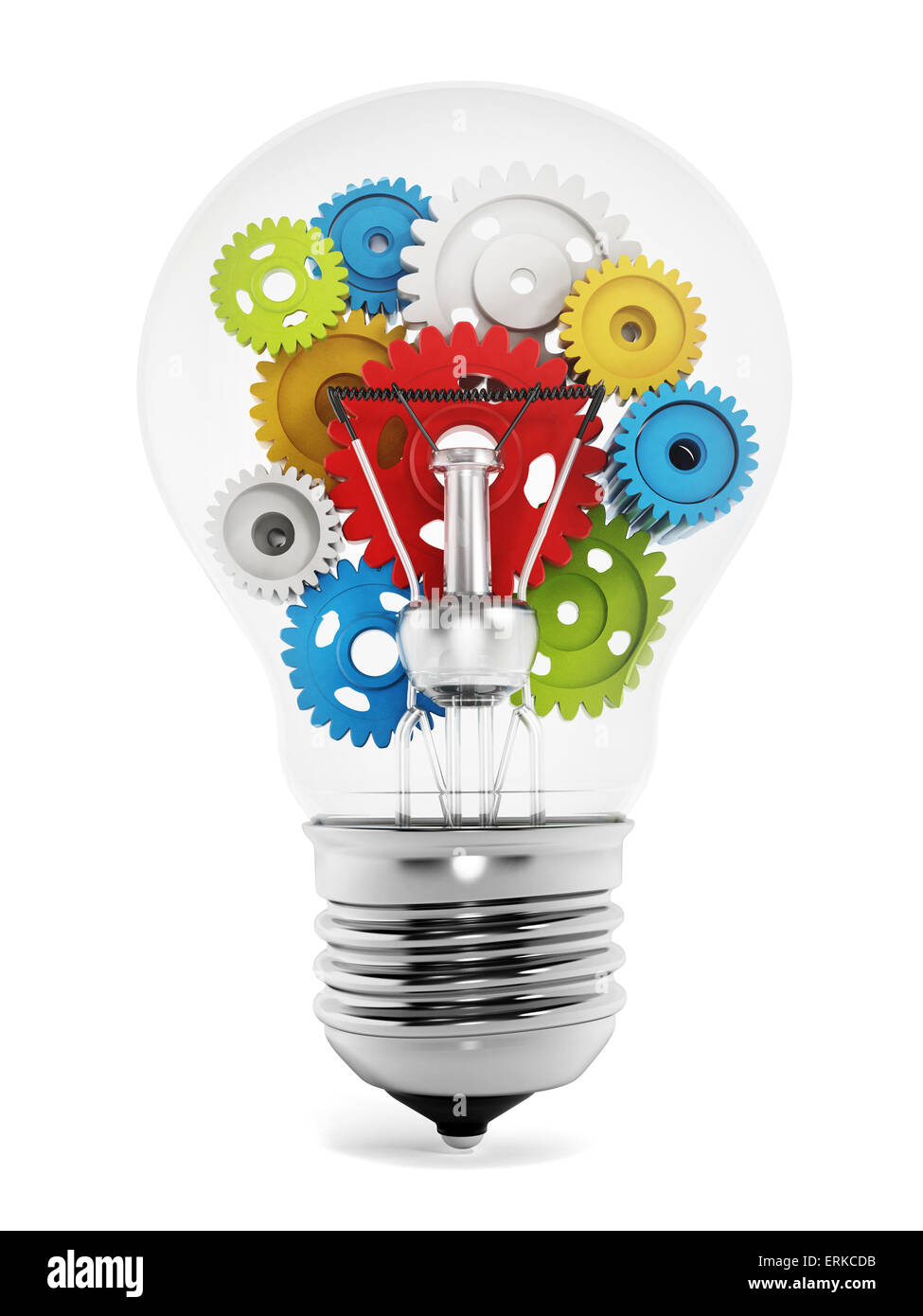 Gears lightbulb hi-res stock photography and images - Alamy