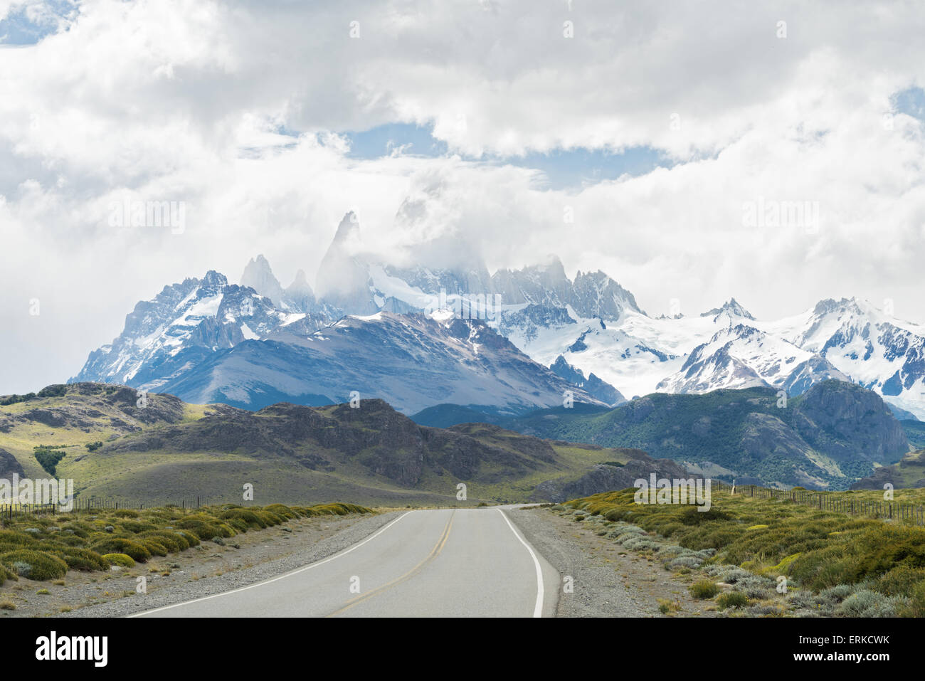 The Fitz Roy Massif from the Route 23 into El Chaitén, Santa Cruz ...