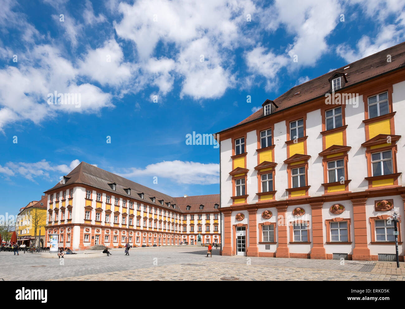Courtyard of the old castle, historic centre, Bayreuth, Upper Franconia ...