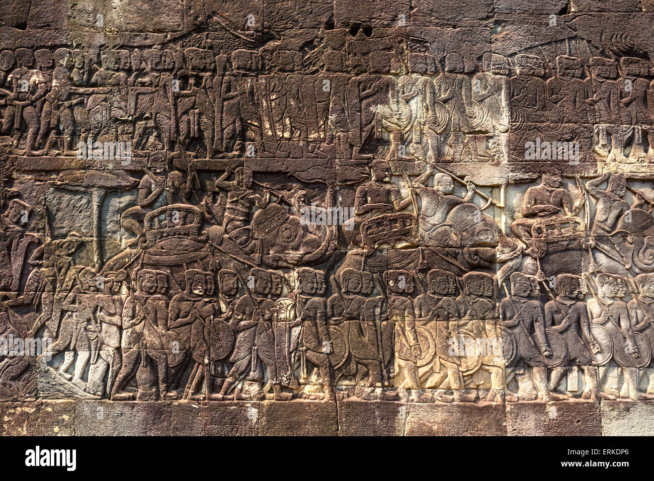 Marching army, soldiers, war scene, bas-relief, gallery, third ring of ...