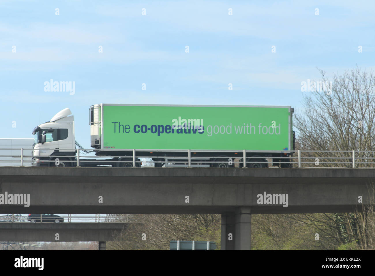 Co-Operative delivery truck on the motorway in England UK Stock Photo ...