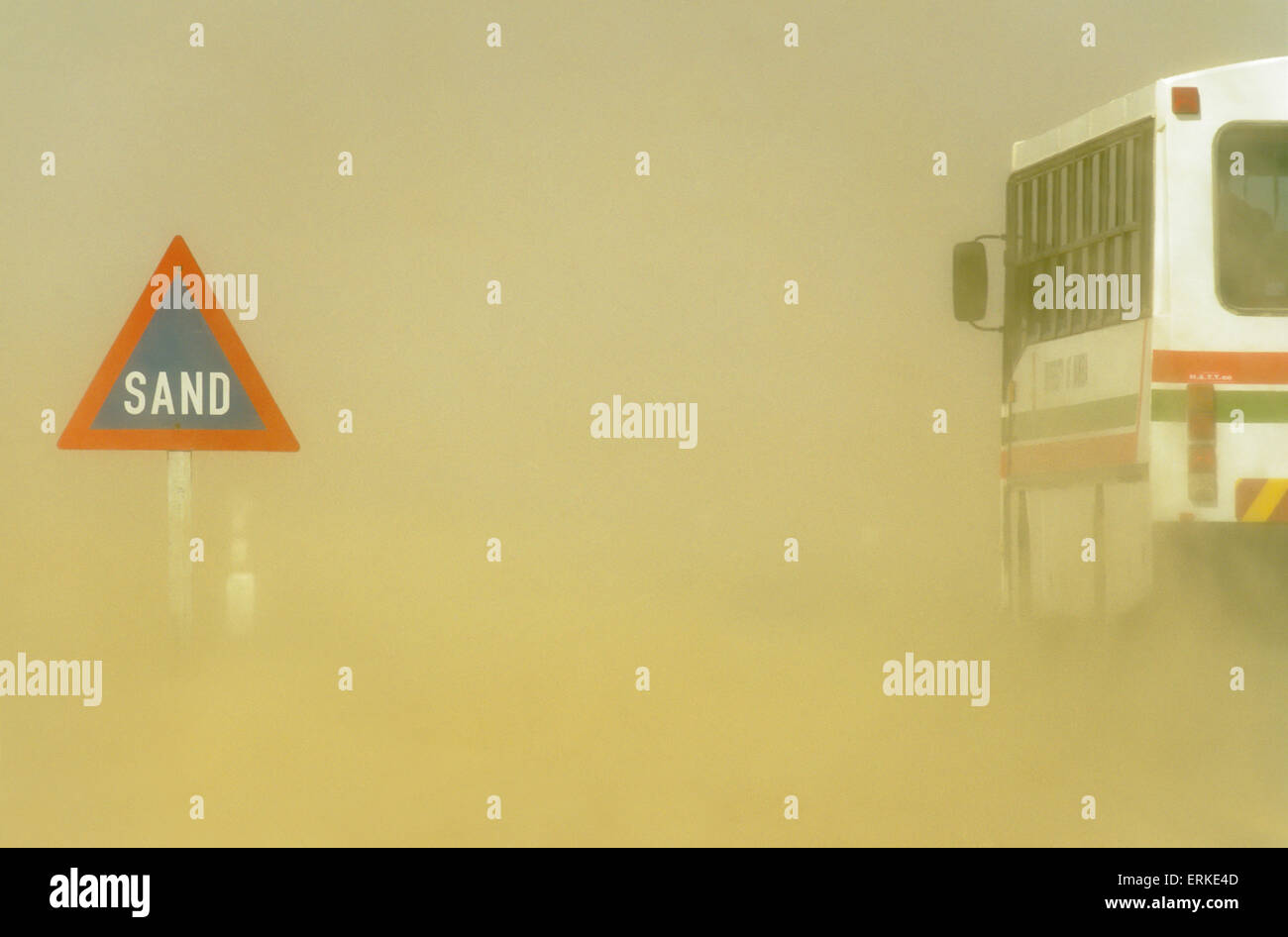 Sand warning sign in desert hi-res stock photography and images - Alamy