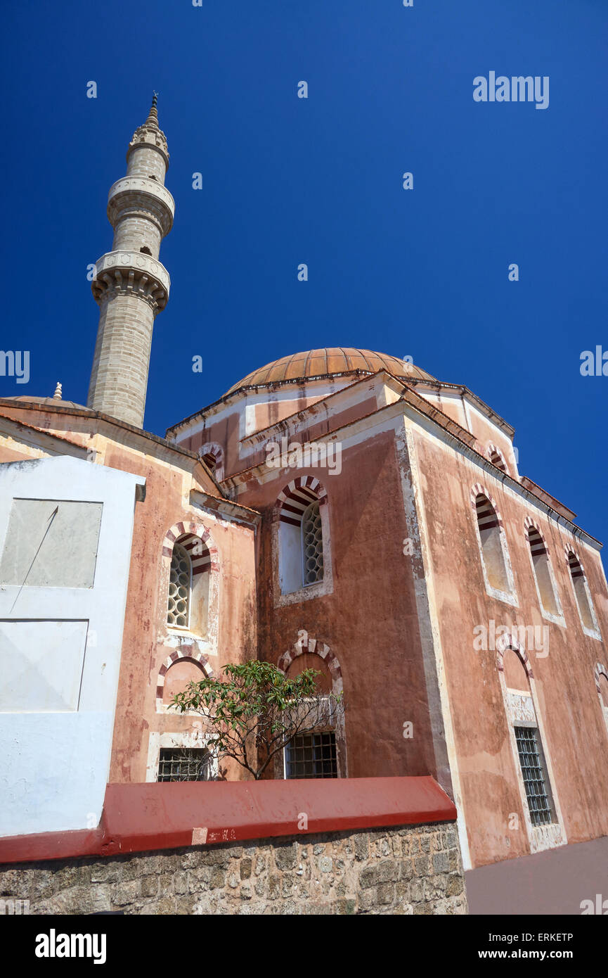 Minaret of the Mosque of Suleiman in Rhodes, Greece Stock Photo - Alamy