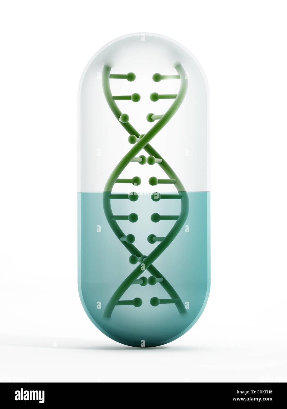 Genetic medicine concept with DNA inside the pill Stock Photo - Alamy