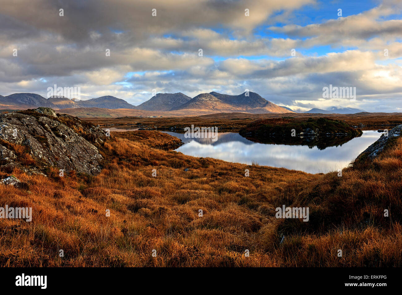 The Twelve Bens, Irish Landscape, Connemara, County Galway, Republic of ...