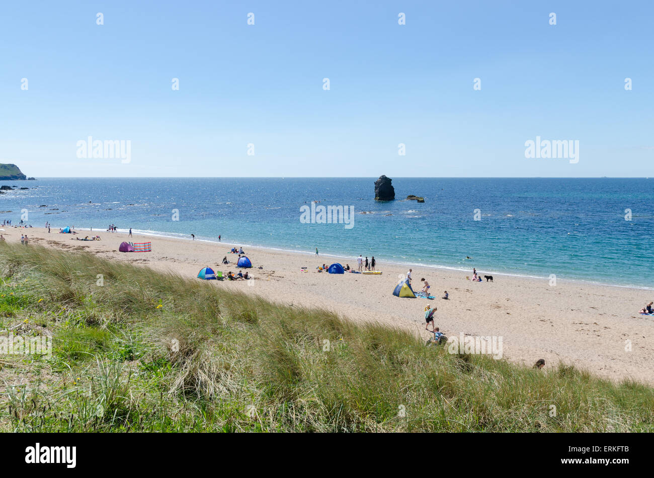 The beach at South Milton Sands, Thurlestone, South Hams, Devon Stock ...