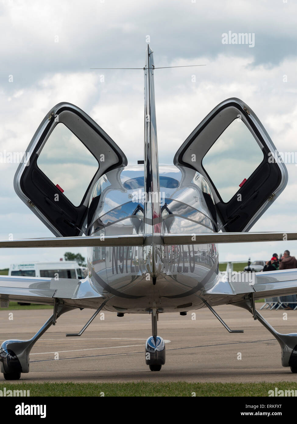entry doors of a two seater light aircraft,at Aerexpo 2015 aviation ...