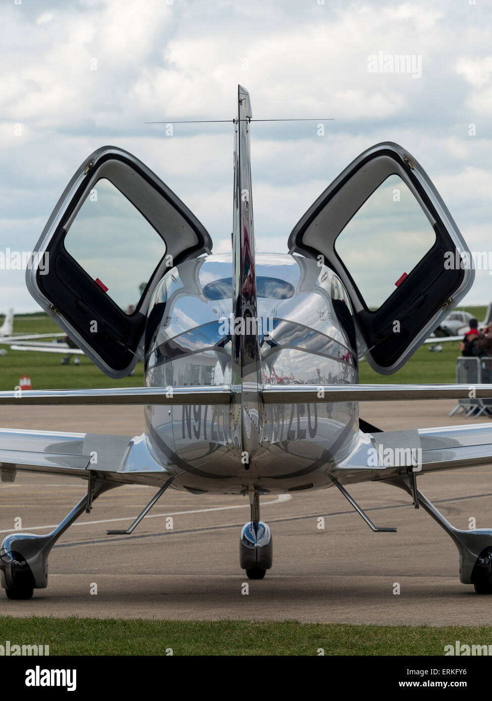 entry doors of a two seater light aircraft,at Aerexpo 2015 aviation ...
