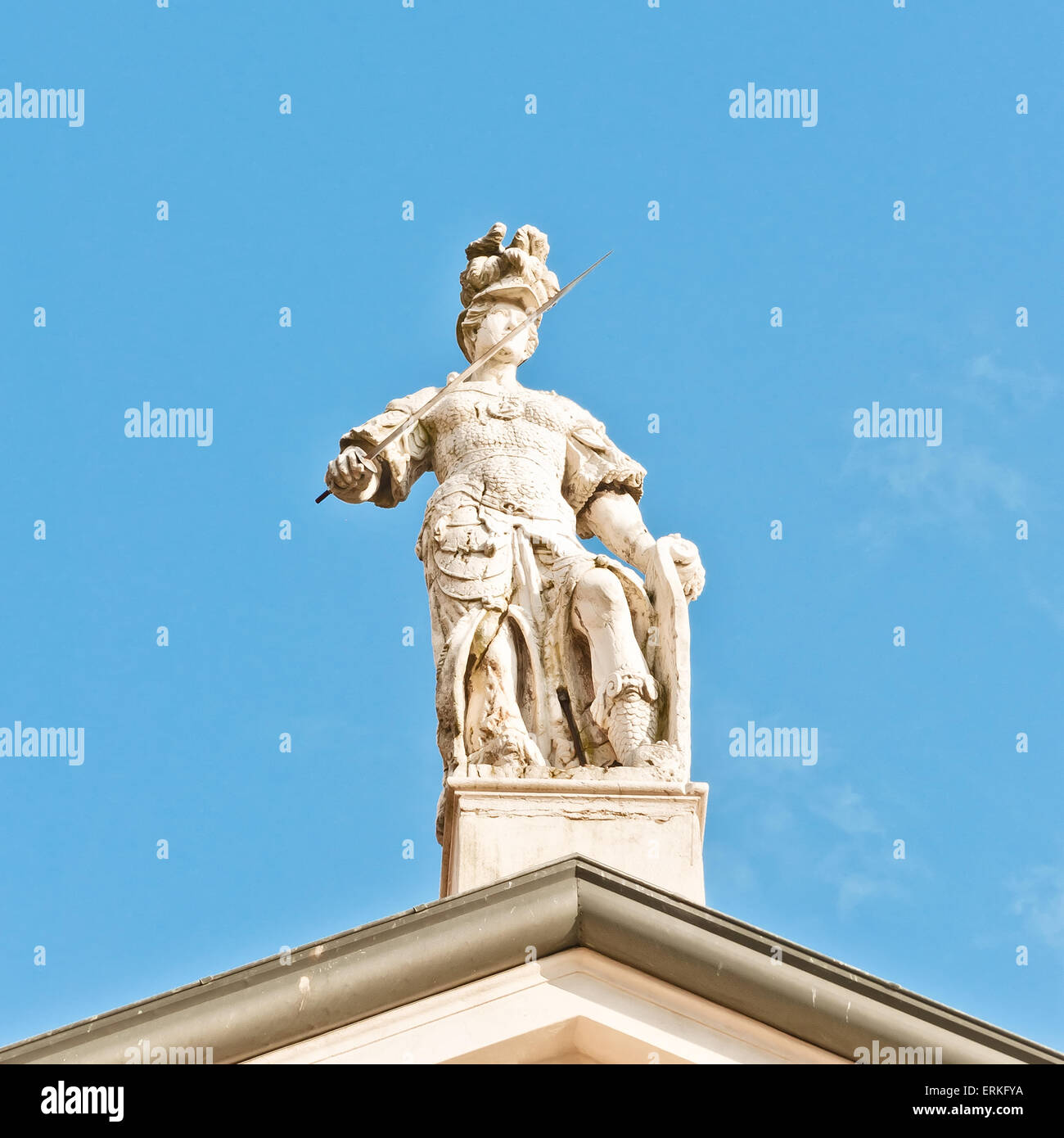 Matilde di Canossa statue made in 15th century on Polirone abbey ...