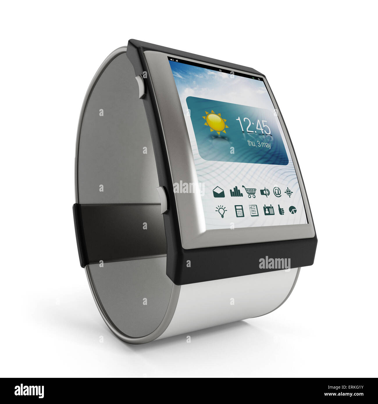 Generic smart watch isolated on white background Stock Photo - Alamy