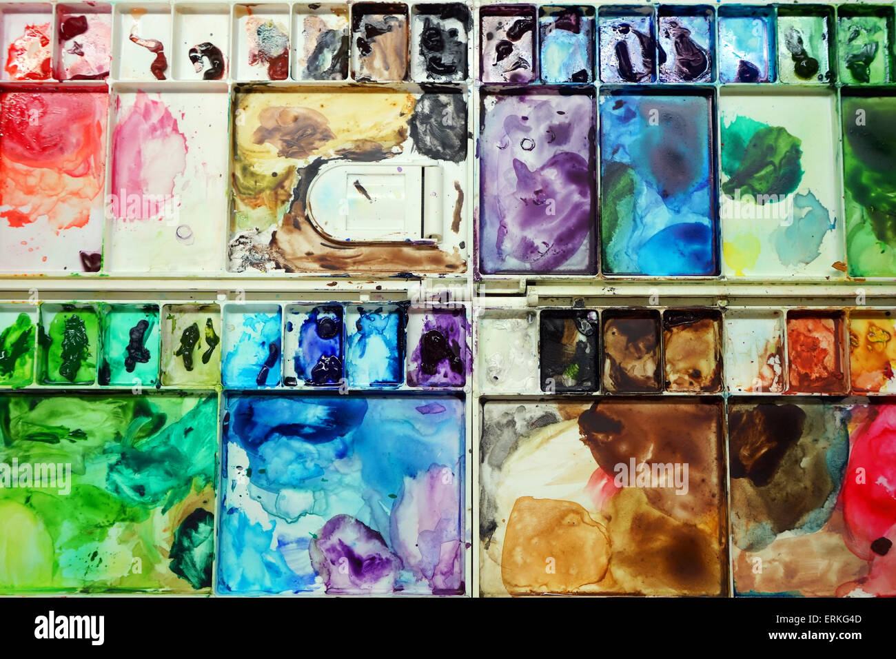 Colorful Palette - A very colorful and messy palette- a sign of lots of ...