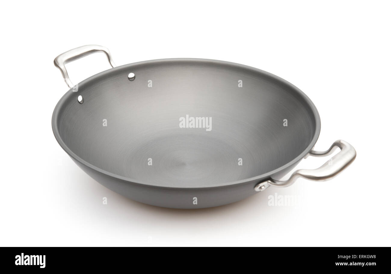 wok on a white background Stock Photo - Alamy