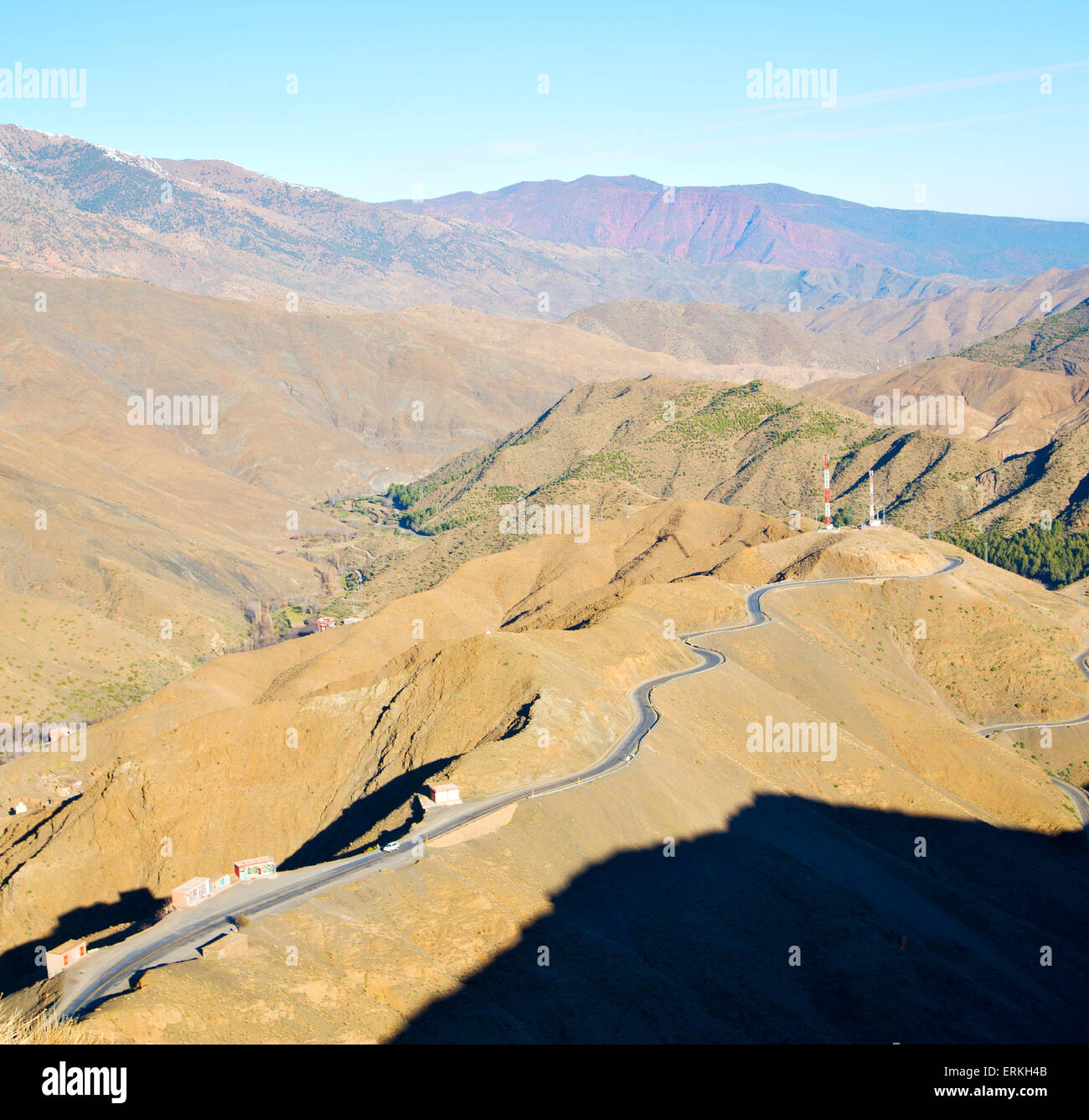 in ground africa morocco the bush dry atlas mountain Stock Photo - Alamy