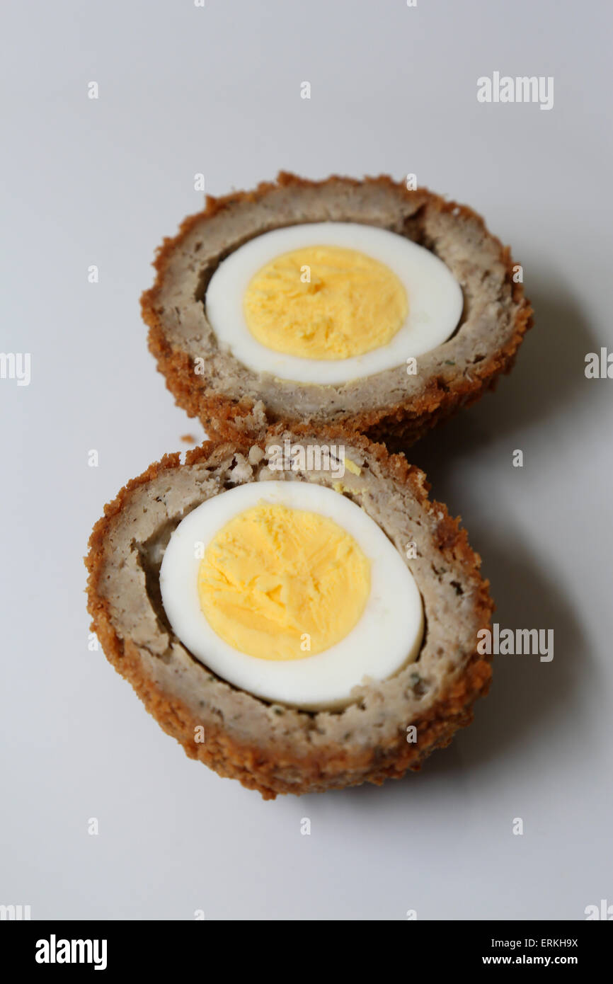 Scotch Egg cut into pieces Stock Photo - Alamy