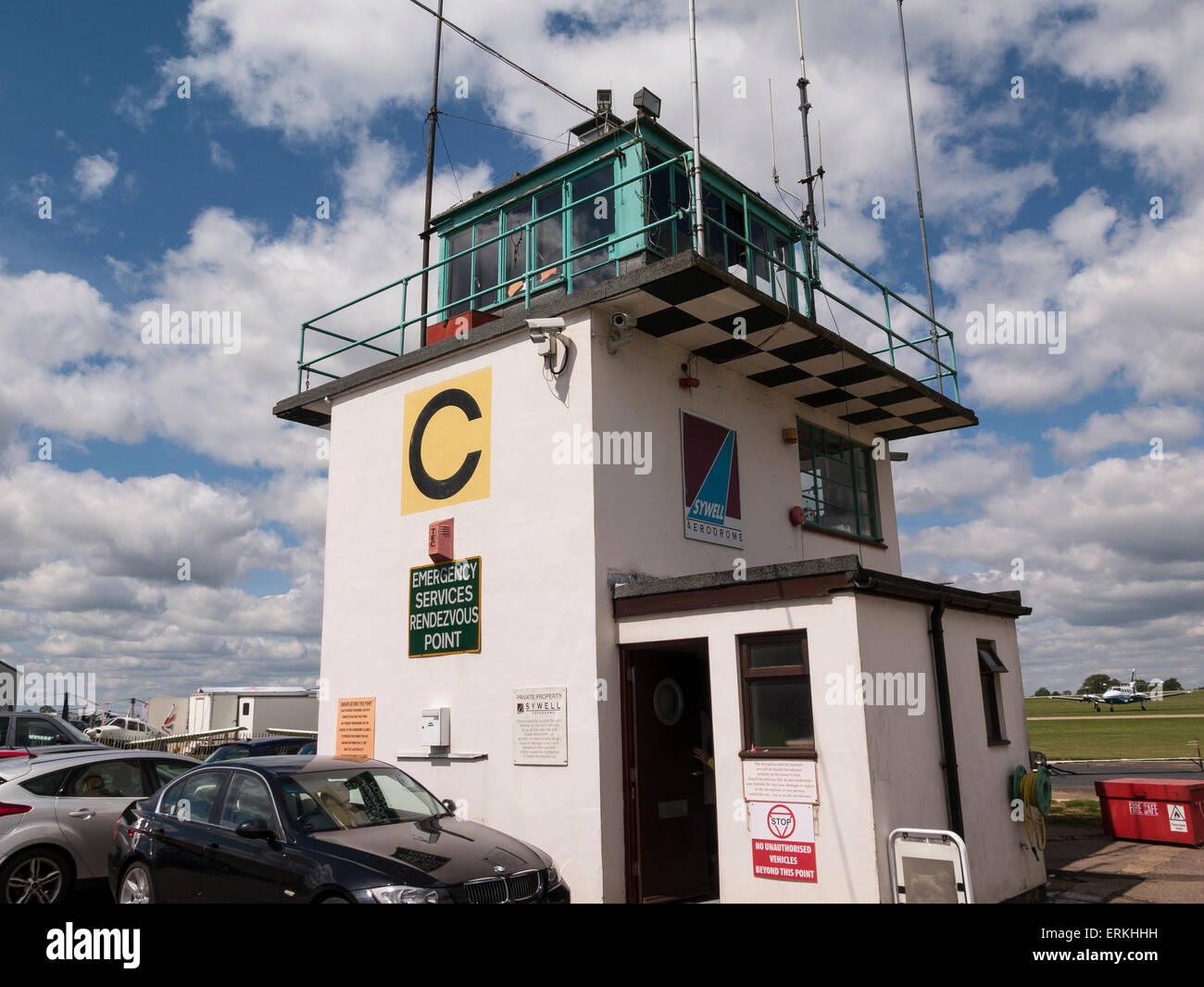 the control tower,at Sywell airfield,Northamptonshire, Britain Stock ...