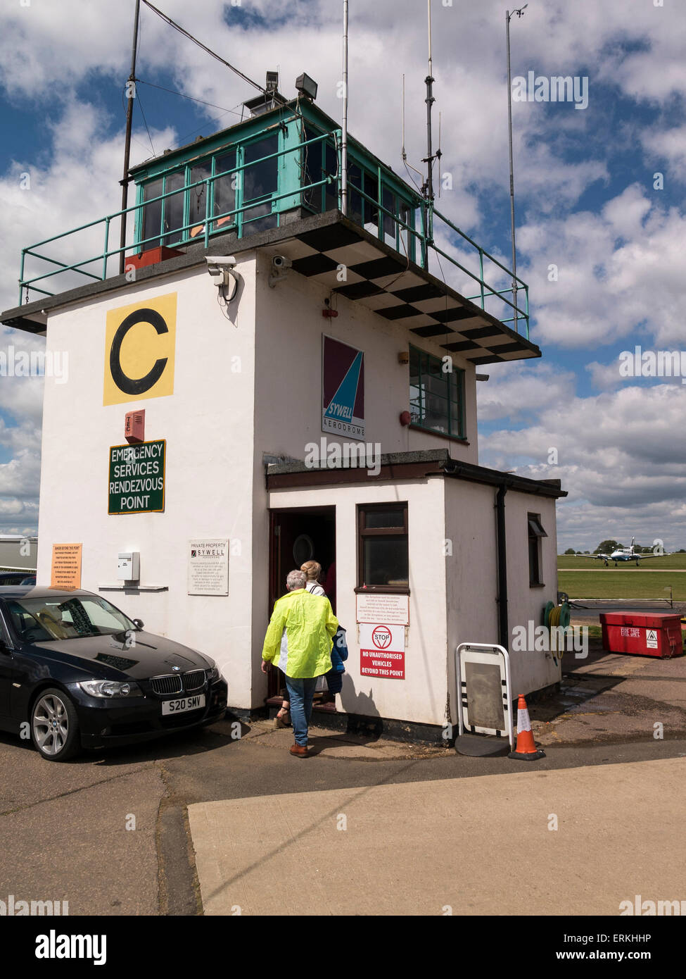 the control tower,at Sywell airfield,Northamptonshire, Britain Stock ...