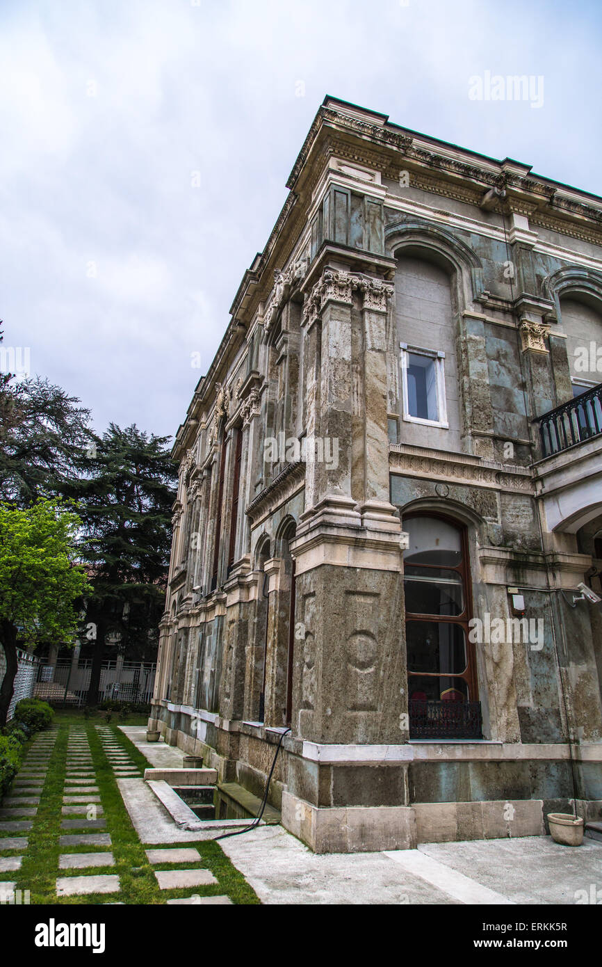 Old stone Ottoman palace with side view, Izmit Imperial Pavillion ...
