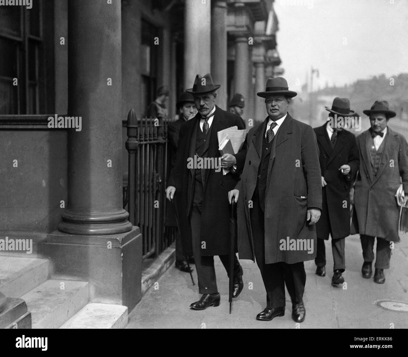 Labour Leader Ramsay MacDonald seen here with union leaders entering ...