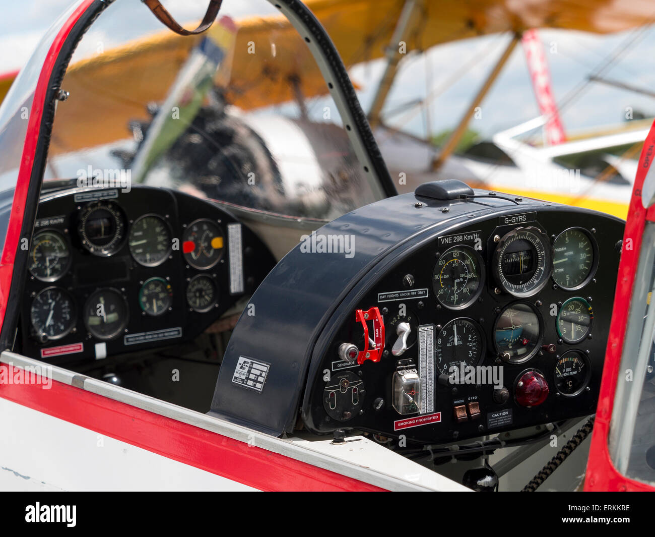 Cockpit zlin aerobatic aircraft aerexpo hi-res stock photography and ...
