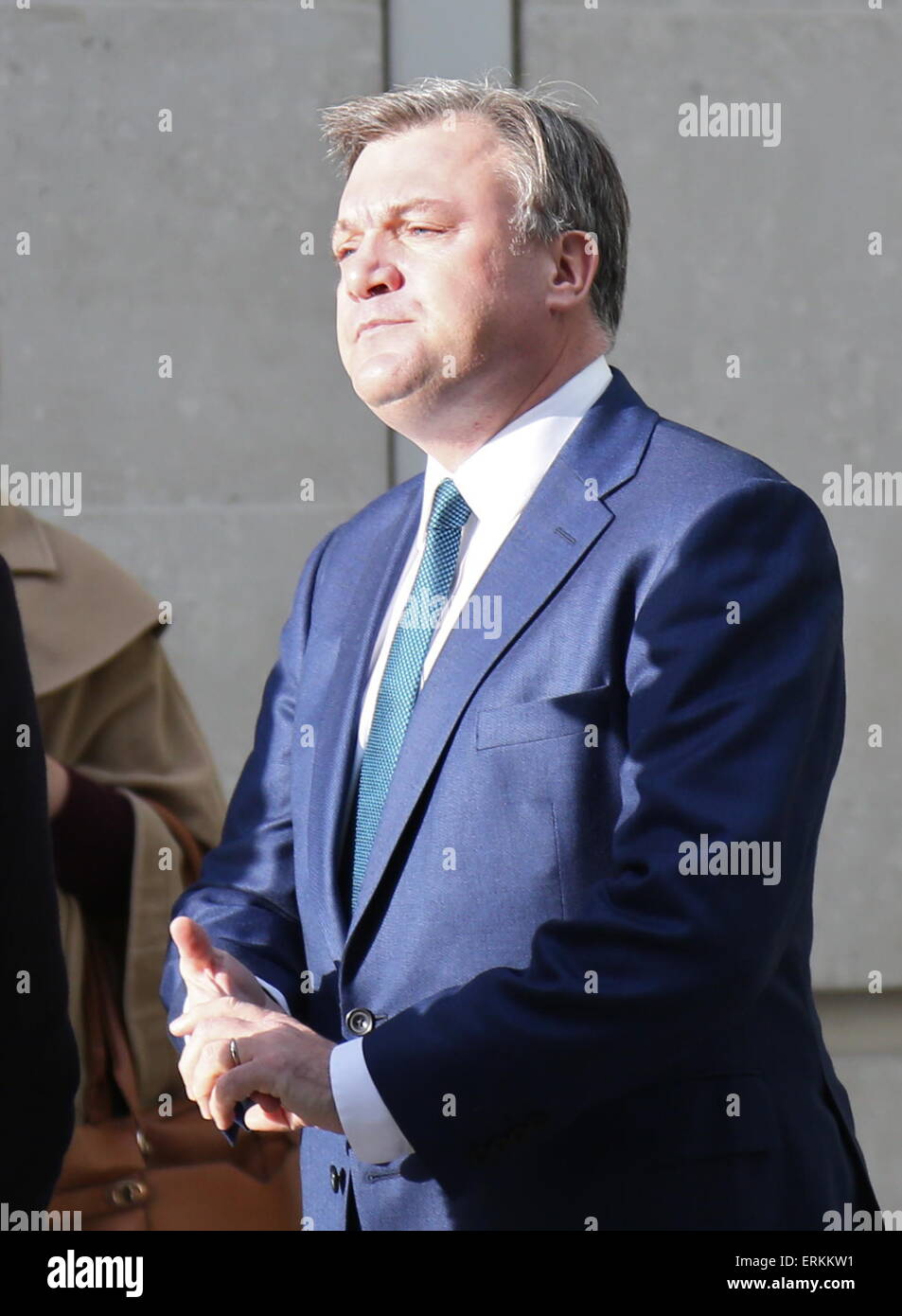 Ed Balls leaves BBC Broadcasting House Featuring: Ed Balls Where ...