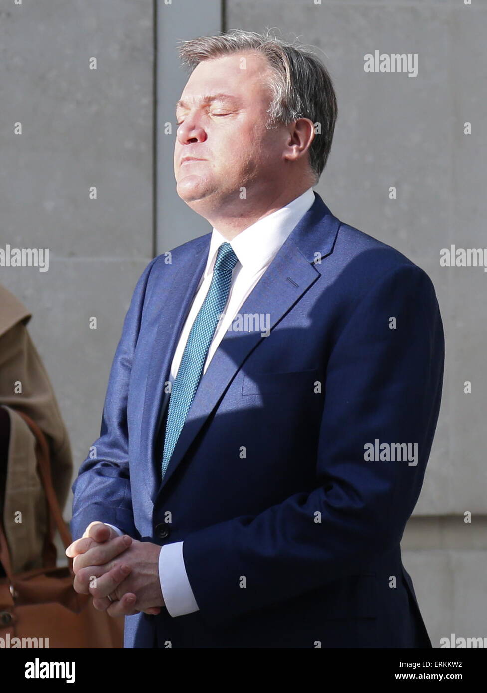 Ed Balls leaves BBC Broadcasting House Featuring: Ed Balls Where ...