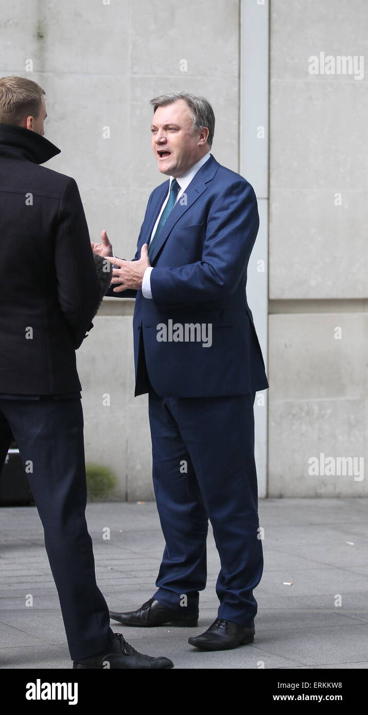 Ed Balls leaves BBC Broadcasting House Featuring: Ed Balls Where ...