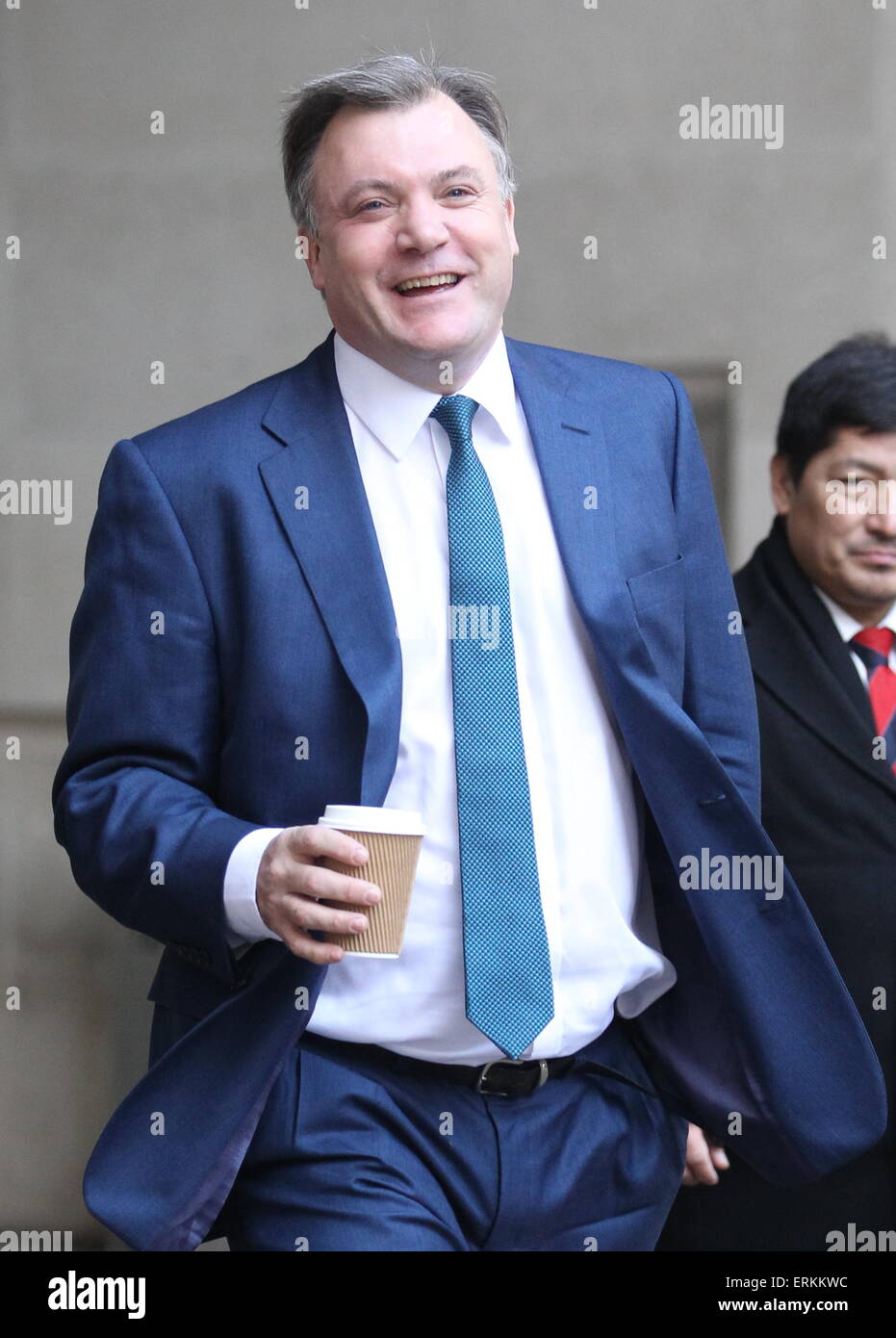 Ed Balls leaves BBC Broadcasting House Featuring: Ed Balls Where ...