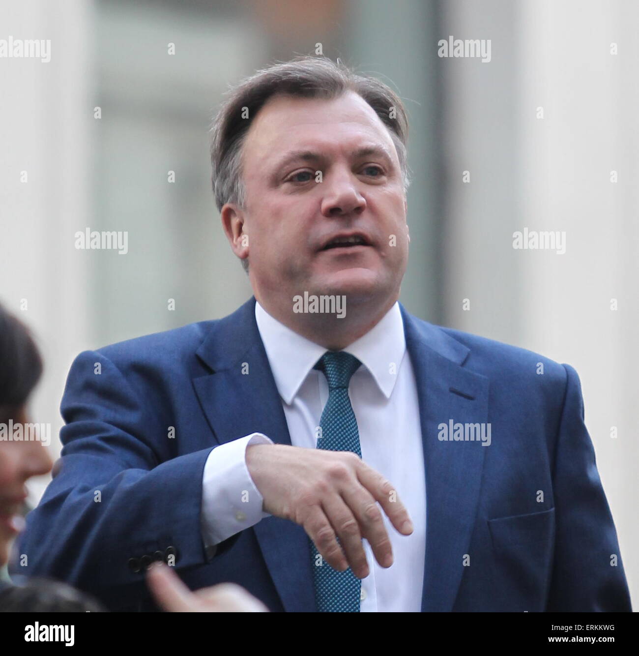 Ed Balls leaves BBC Broadcasting House Featuring: Ed Balls Where ...