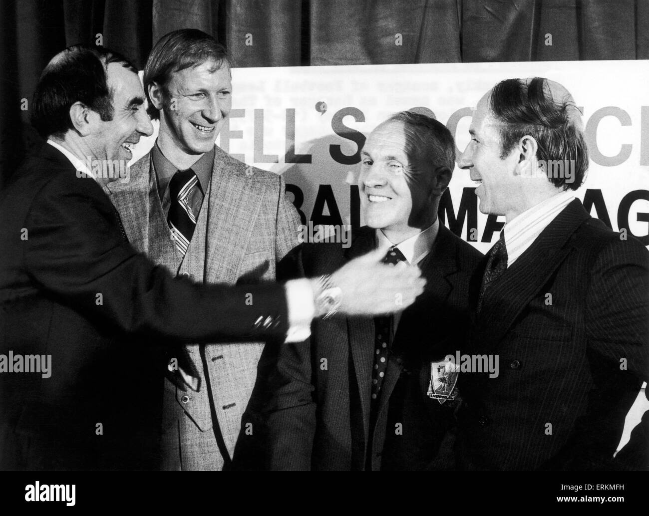 Liverpool manager Bill Shankly, named Manager of the Year at a ceremony ...