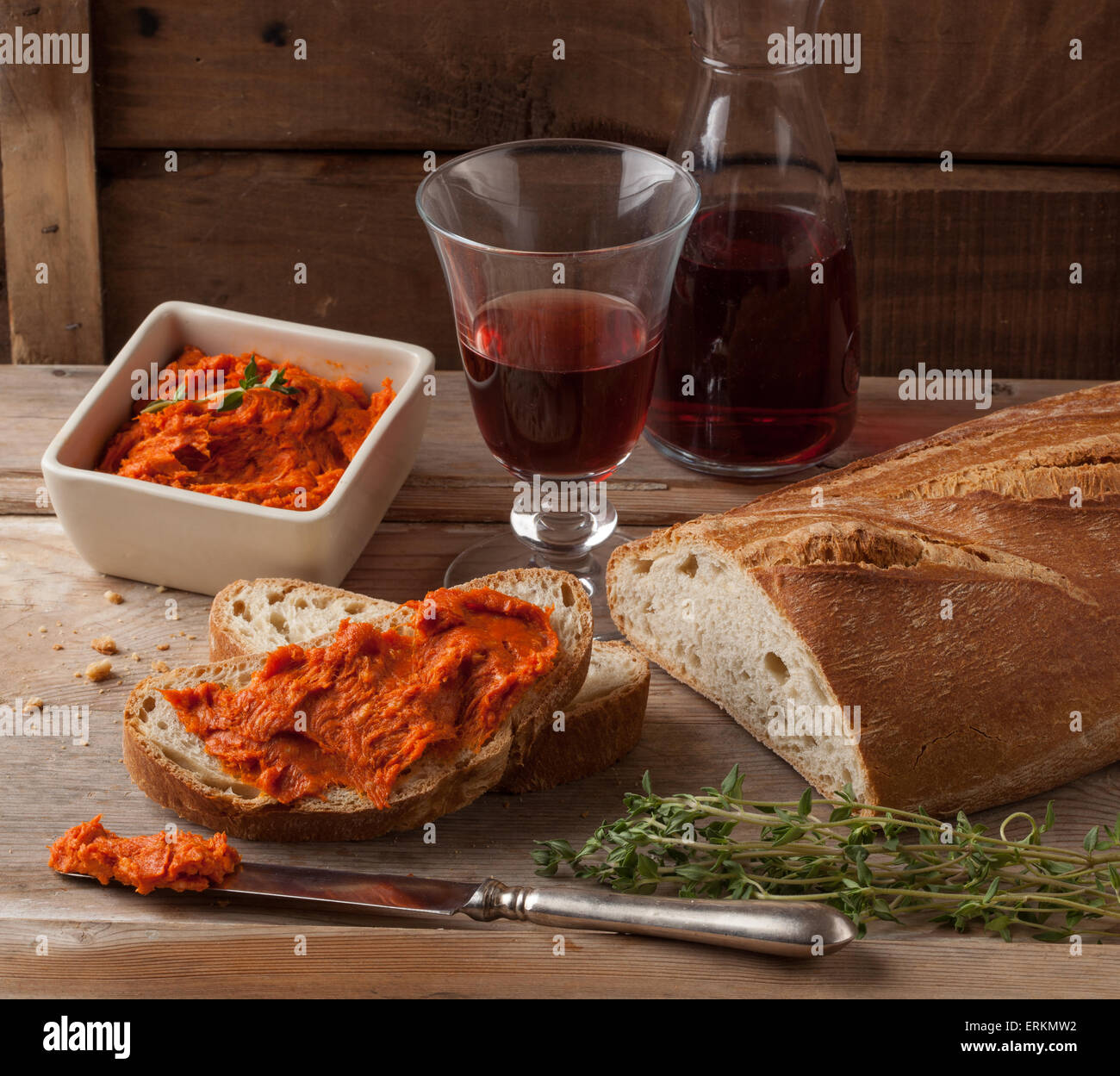 Mediterranean meat spread Stock Photo - Alamy