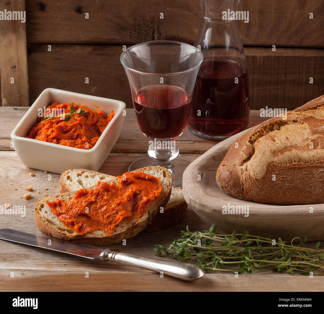 Mediterranean meat spread Stock Photo - Alamy