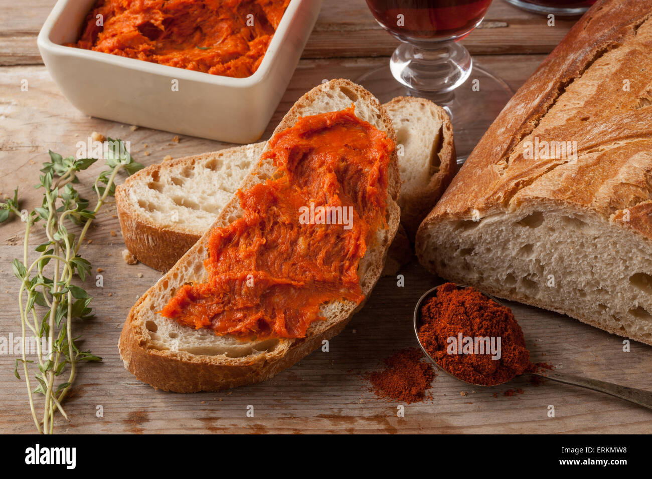 Mediterranean meat spread Stock Photo - Alamy
