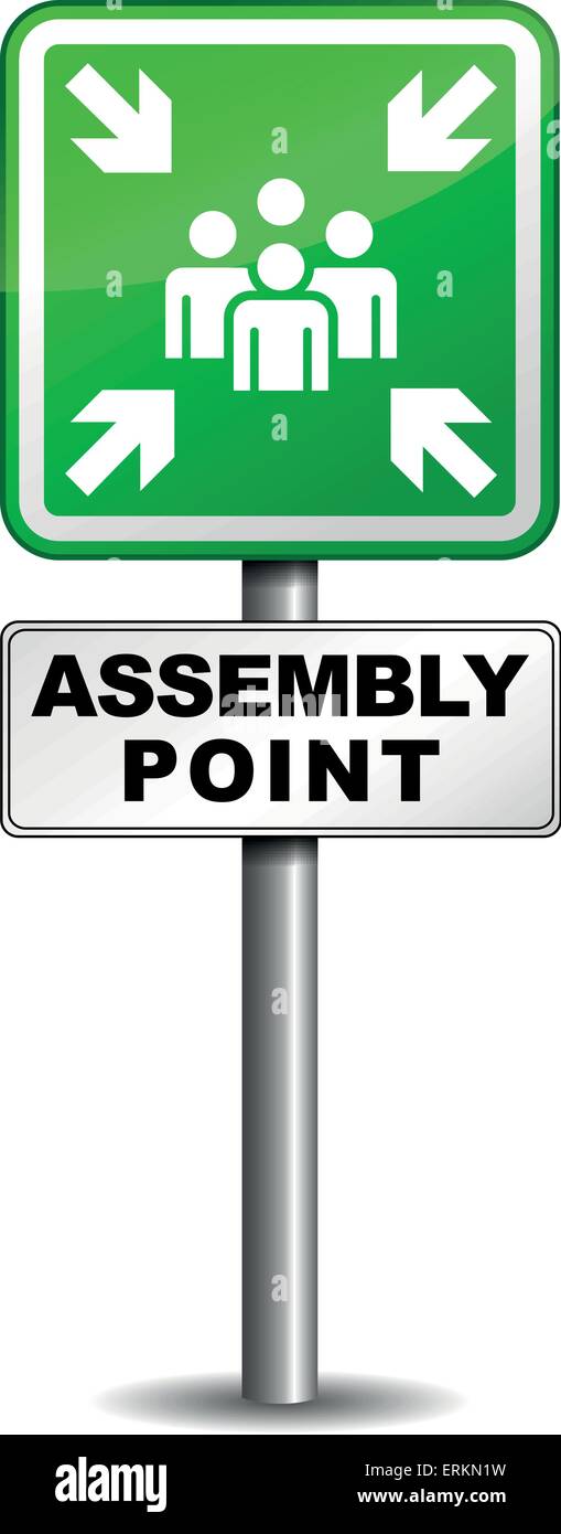 Fire assembly point notice Stock Vector Images - Alamy