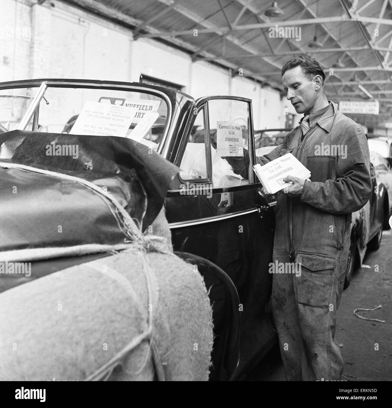 Morris Minor Low Light Sedans fresh of the production line after being ...