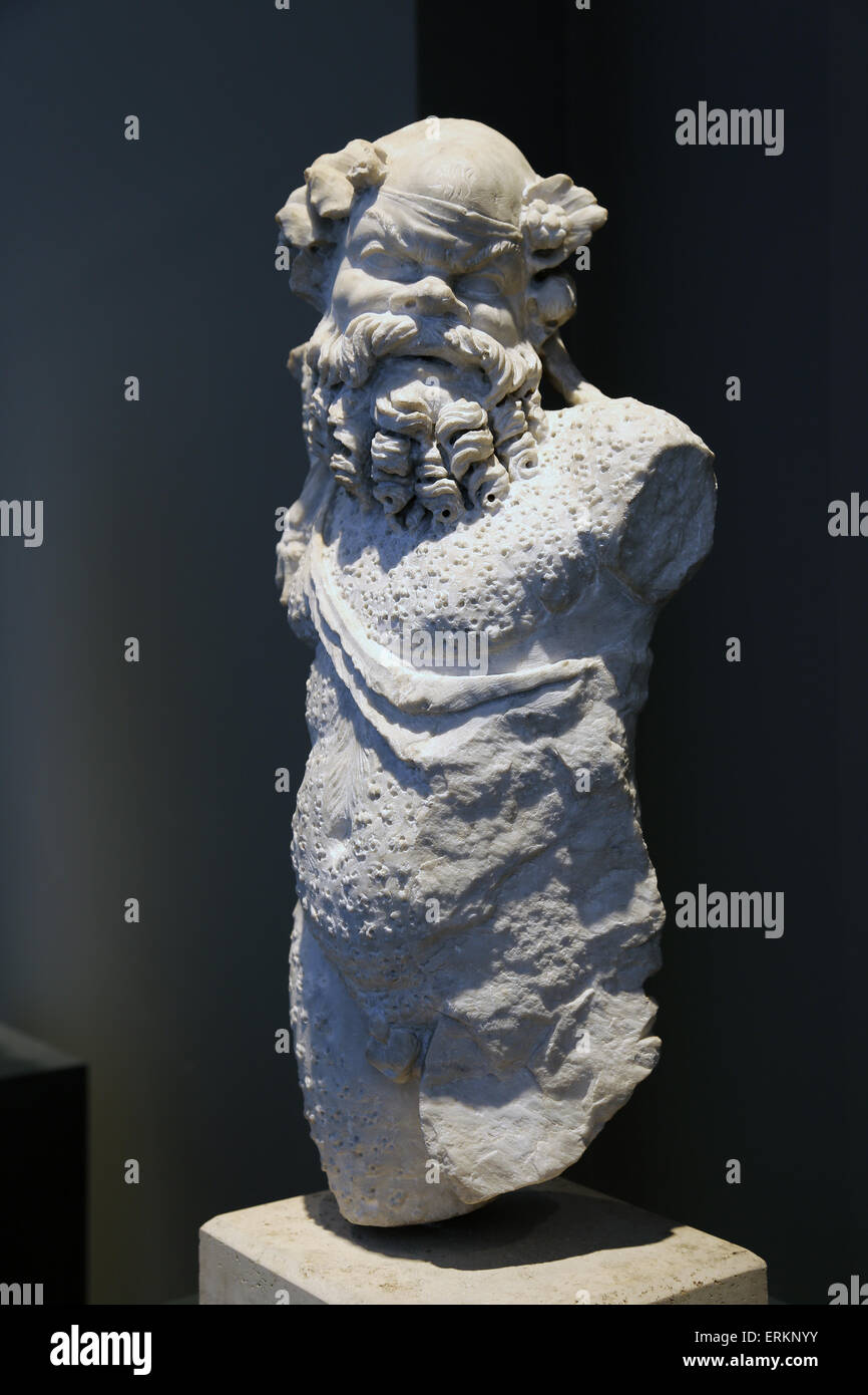Papposilenos, the aged Silenus who was tutor to Dionysus. Roman. 2nd C ...