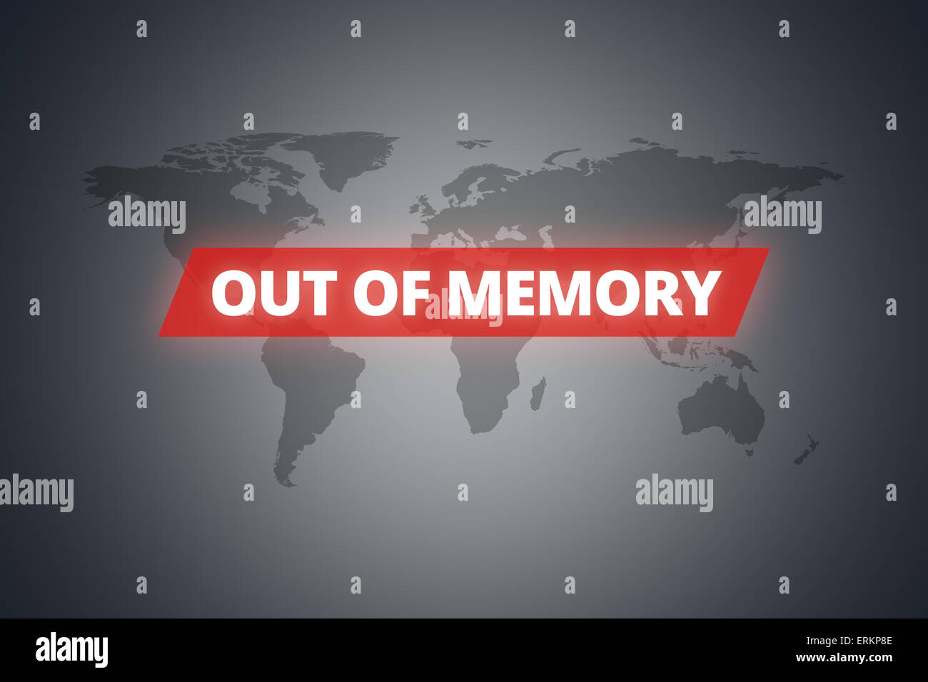 Out of memory message on technological screen on dark world map ...