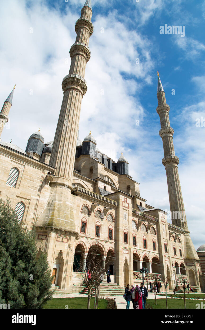 EDIRNE, TURKEY, - MARCH 30, 2015: Outside view of Selimiye Mosque built ...