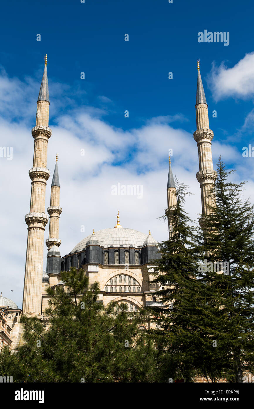 Outside view of Selimiye Mosque built in 1575 by Architect Sinan with ...