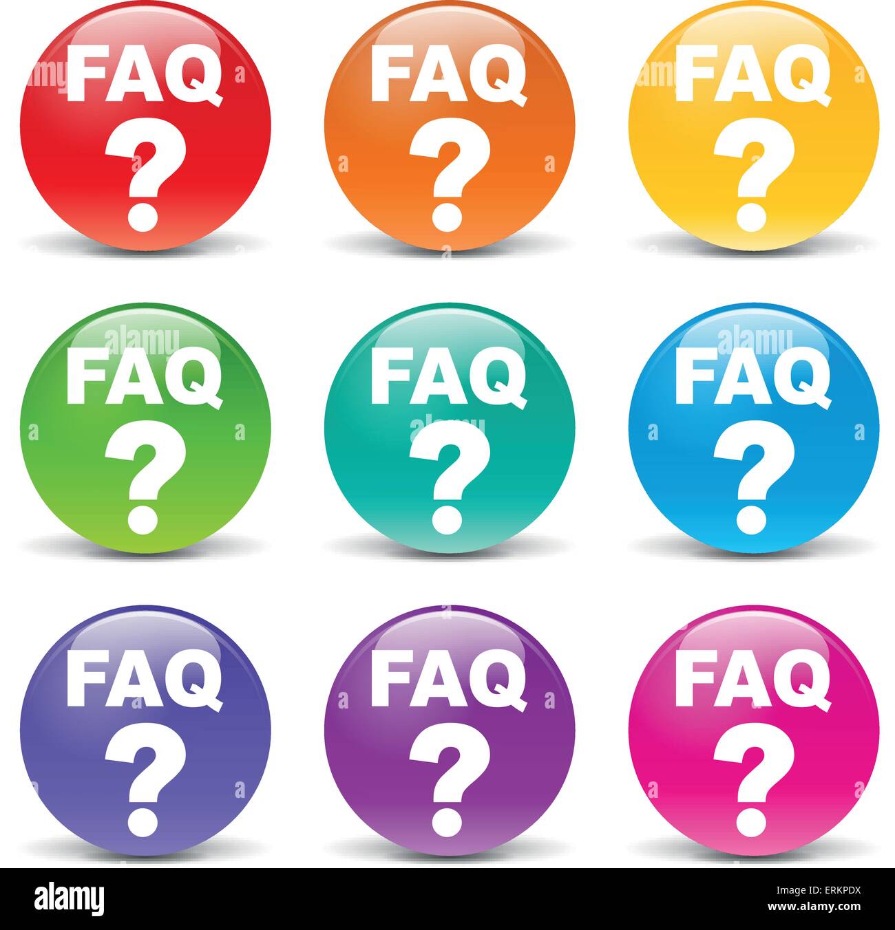 Faqs vector vectors hi-res stock photography and images - Alamy