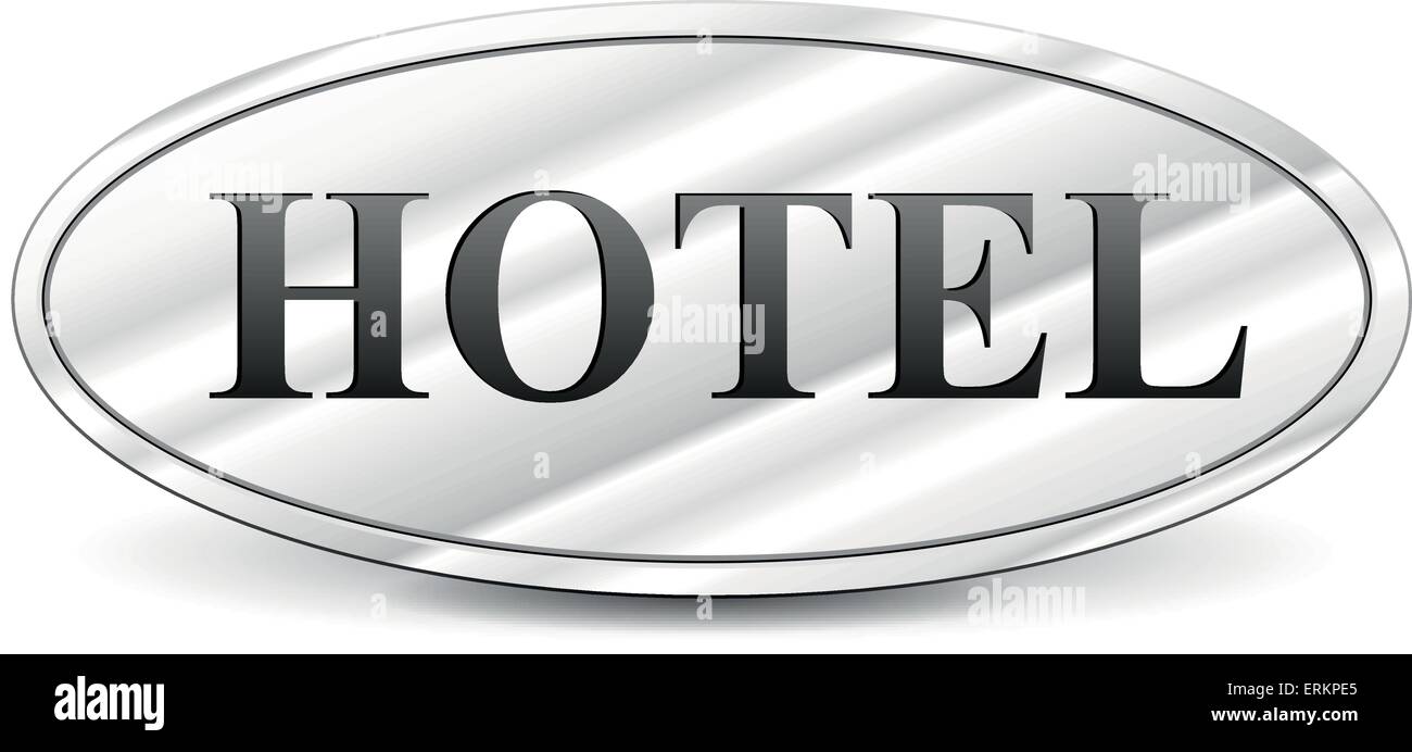 Vector illustration of hotel sign on white background Stock Vector ...